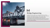Gray Colored Bridge PowerPoint Template for Presentation