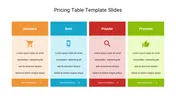 Predesigned PowerPoint design pricing Table Template