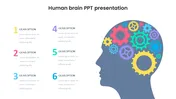 Bulb Model Brain Slides PowerPoint Template Presentation