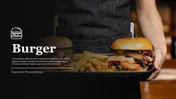 Shop Now! Burger PowerPoint Theme Presentation Deck