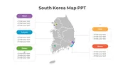 Get Ready To Use South Korea Map PowerPoint Presentation