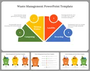 Download PowerPoint Recycling Template With Three Node