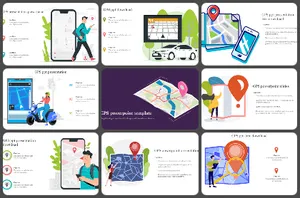 Free GPS Navigator Google Slides and PowerPoint Templates
