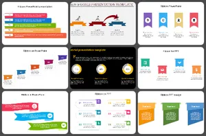 Free Ribbon Infographics PowerPoint And Google Slides