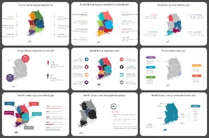 Free South Korea Map Google Slides and PowerPoint Templates