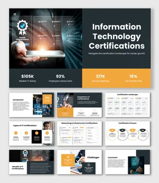 Information Technology Technician PPT And Canva Template