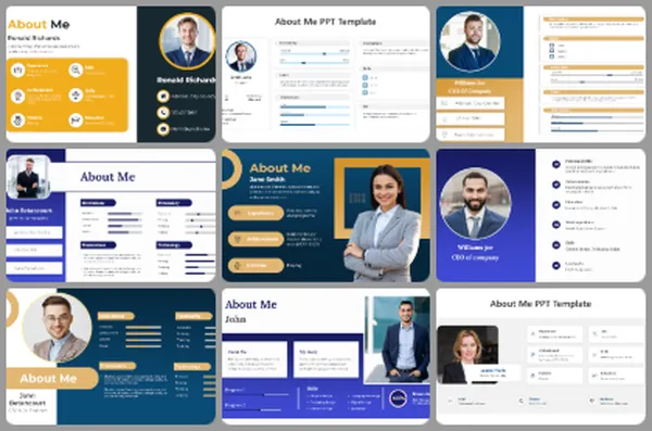 Free About Me PowerPoint Templates And Google Slides