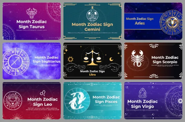 Free Zodiac Signs PPT Templates, Google & Canva Slides