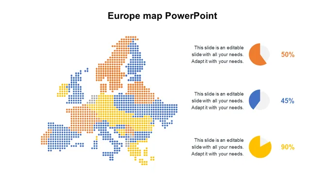Europe Powerpoint Map Editable Ppt Slides Europe Map