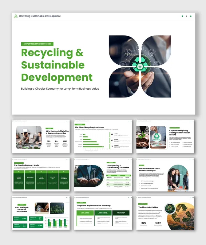 Recycling and Sustainability PowerPoint and Google Slides
