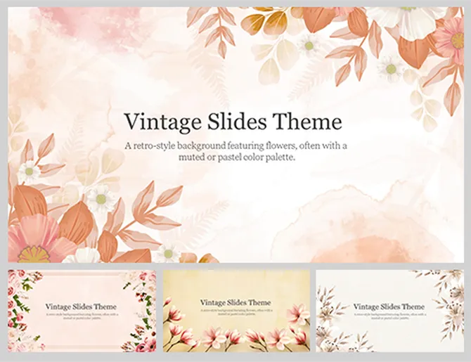 Vintage Floral Background Designs For Powerpoint Vintage Luxury Floral