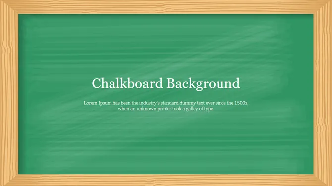 Green Chalkboard Powerpoint Background