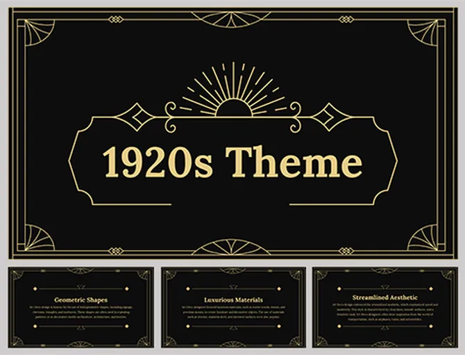 Roaring 20s Powerpoint Background Explore 1920s Theme PowerPoint And