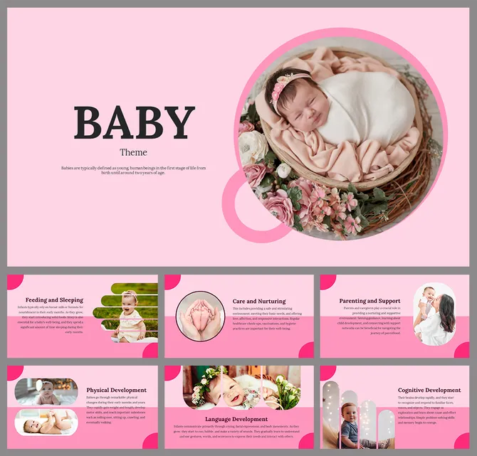 Plantillas De Powerpoint De Bebé Niño Recién Nacido Plantillas De
