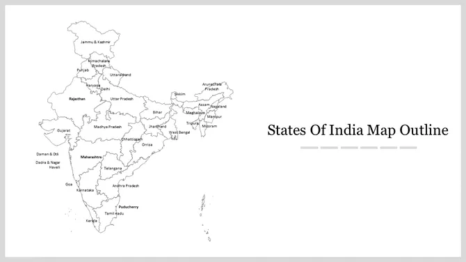 India Map Outline Printable