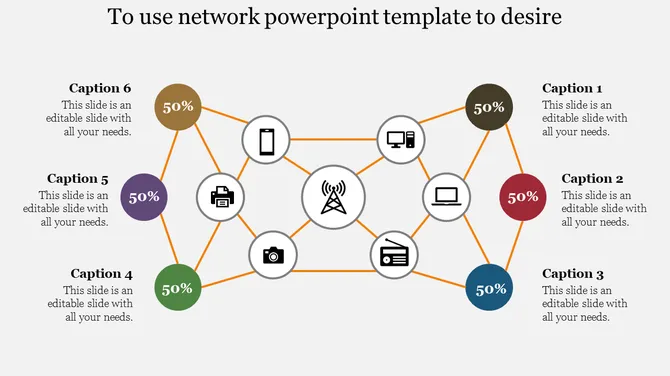 Connecting Dots Powerpoint Connected Outline Circles For PowerPoint