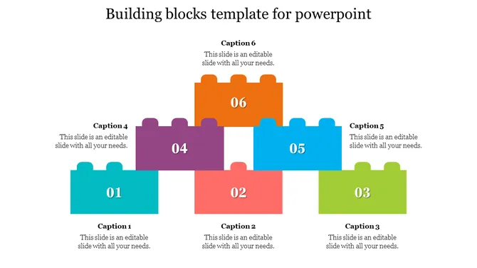 Animated Building Blocks Powerpoint Digital Transformation Banking