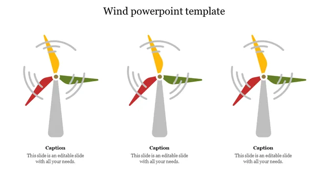 Ppt Environmental Wind Turbines Powerpoint Template