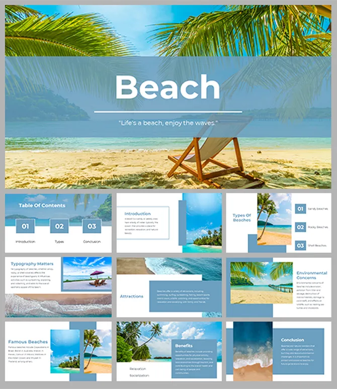 Hawaiian Themed Powerpoint Template Aloha Hawaii Theme | Google Slides
