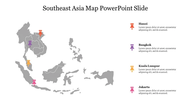 Asia Map With Countries Outline Bundle Free Powerpoint