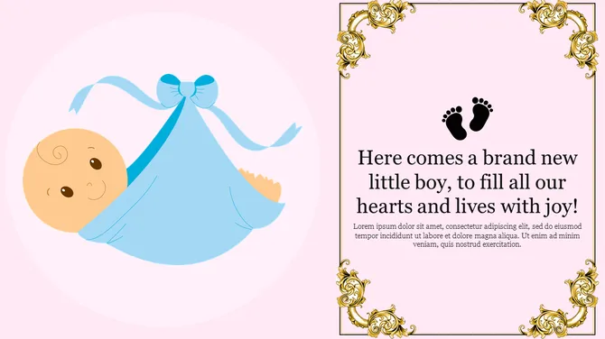 Black Baby Shower Powerpoint Templates