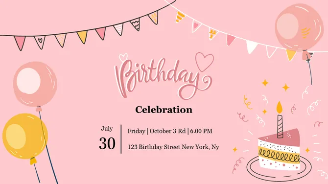 July Birthday Template Editable Strawberry Birthday Welcome Sign
