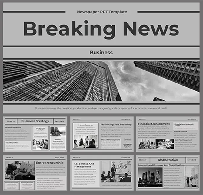 Newspaper Template For Powerpoint