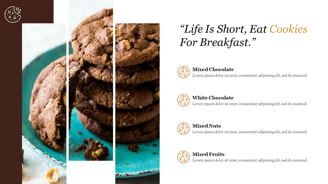 Powerpoint Backgrounds For Cookies Christmas Cookie In Chocolate Color